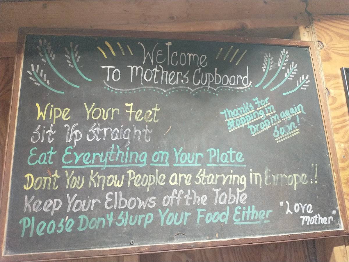 Menu at Mother's Cupboard restaurant, Syracuse