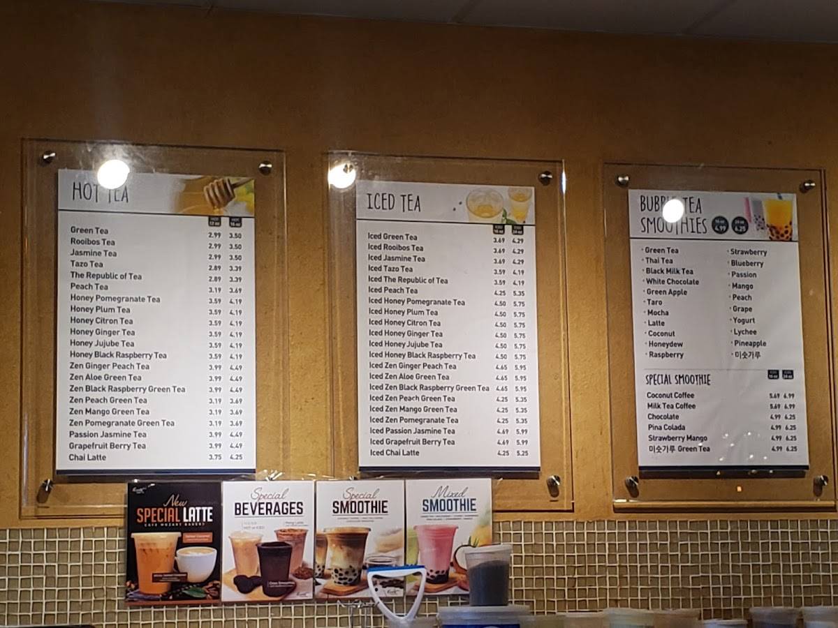 Menu at Mozart Bakery & Cafe, Carrollton