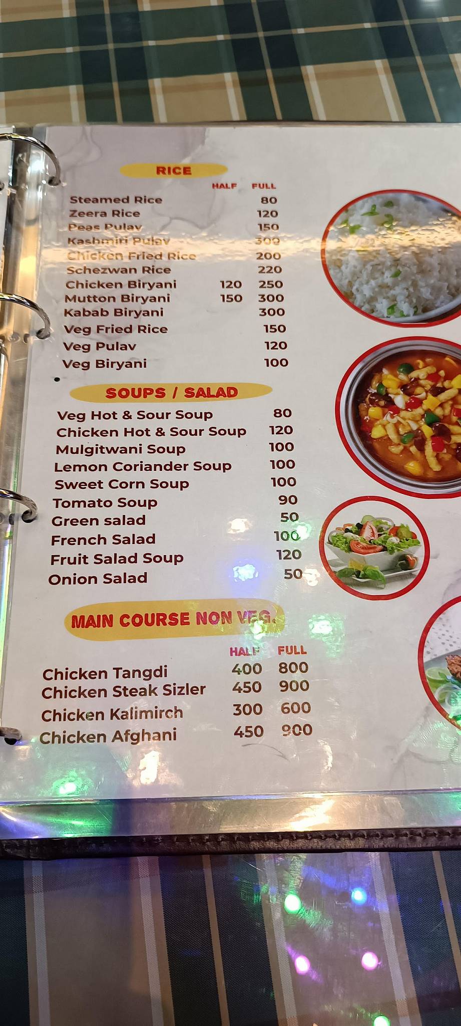 Menu at Mughal-e-kashmir multi cuisine restaurant, Pahalgam