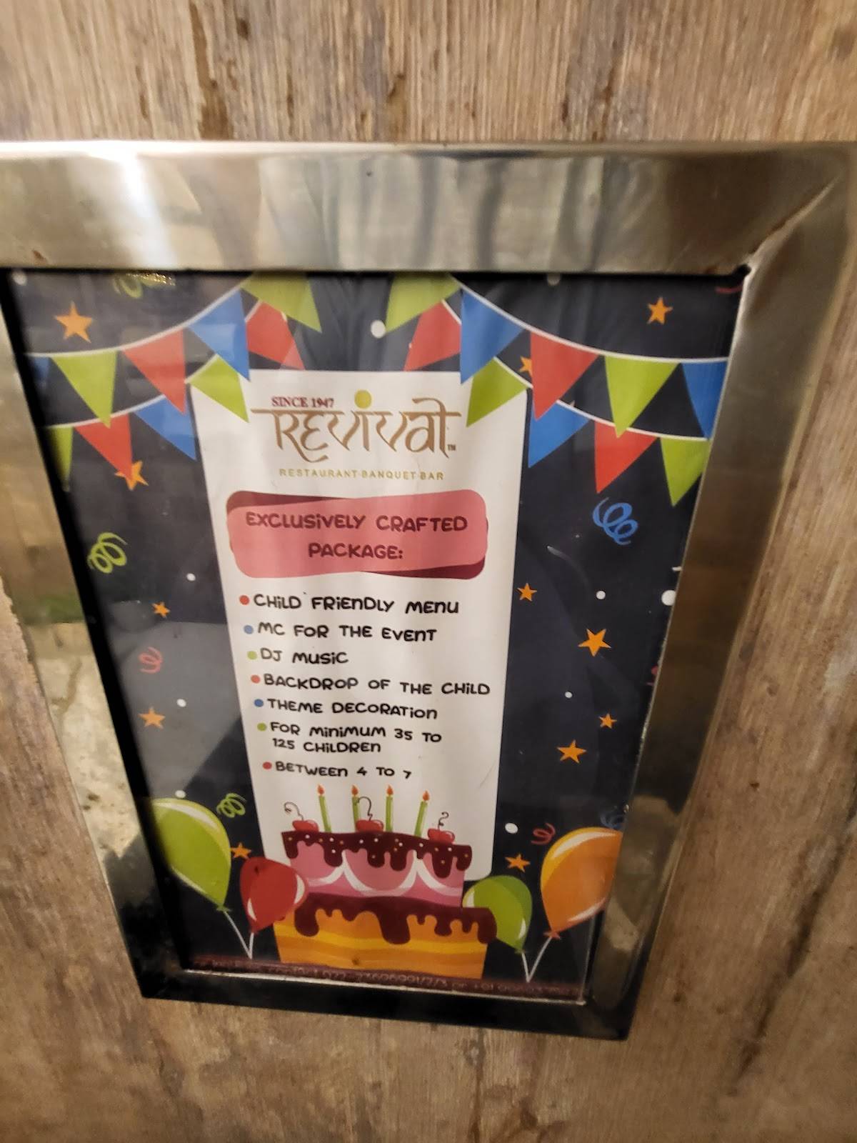 Menu at Revival Restaurant - Pure Veg and Jain Restaurant Sea Facing ...