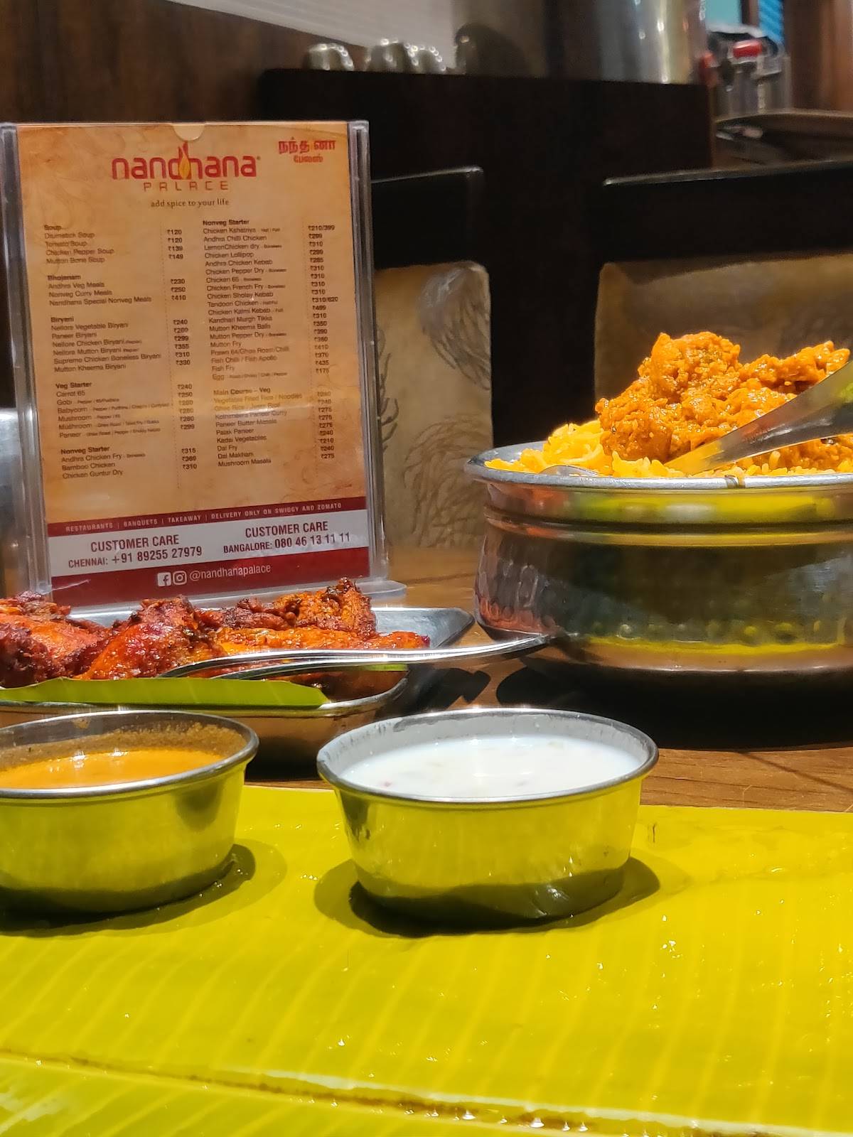 Menu at Nandhana Palace - Andhra Style Restaurant, Chennai
