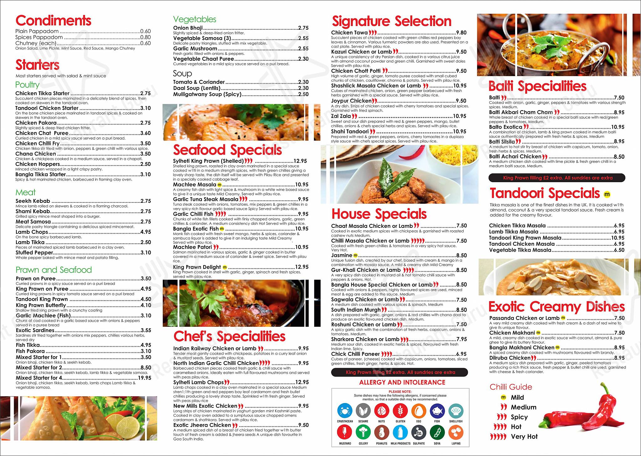 Menu at New Mills Cuisine restaurant, Birch Vale, 90 Low Leighton Rd