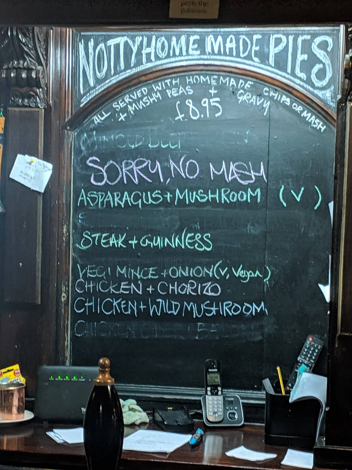 Menu at Nottingham House pub & bar, Sheffield