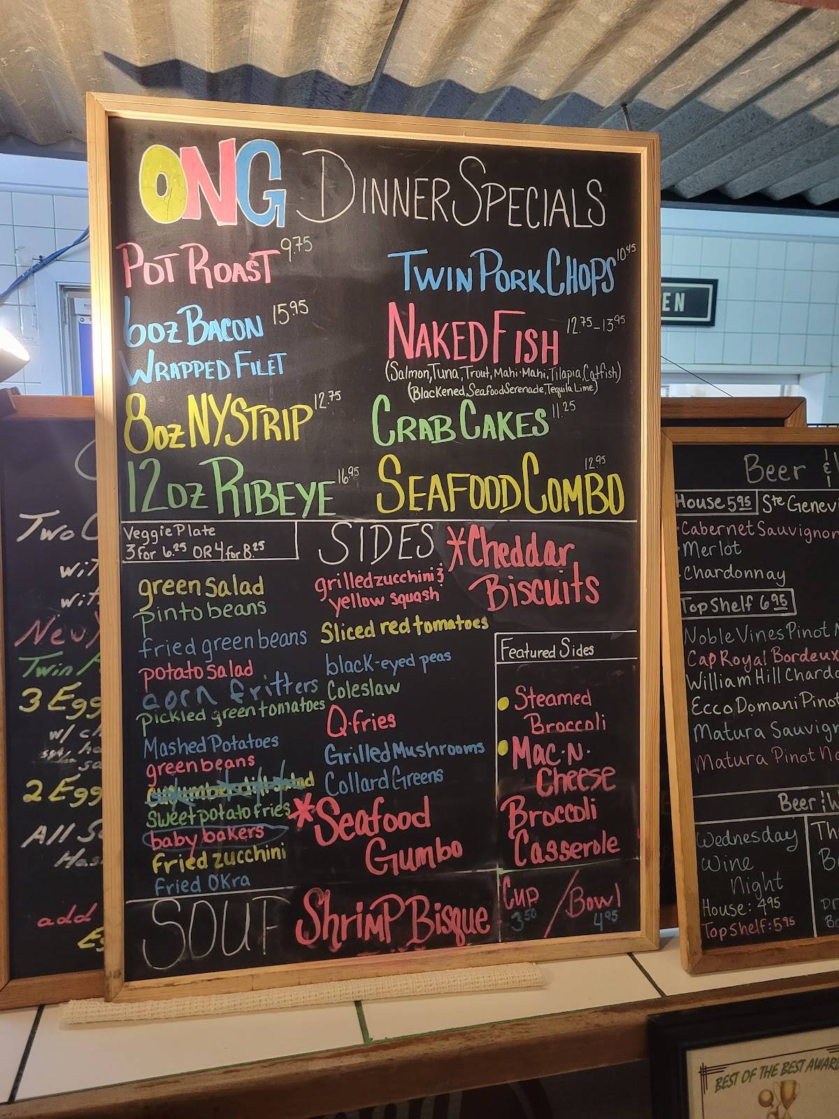 Menu at Old Neighborhood Grill restaurant, Fort Worth