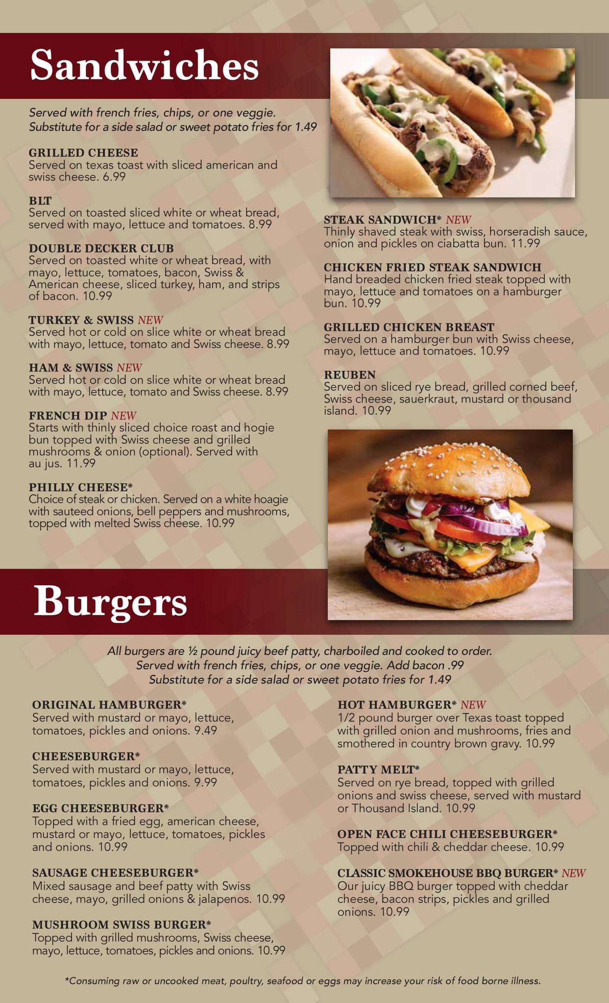 Menu at Old Street Diner restaurant, Chouteau