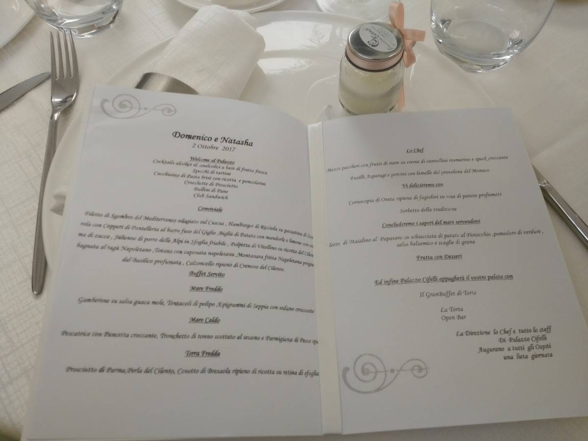 Menu da Palazzo Cifelli ristorante, Boscotrecase, Via Cifelli