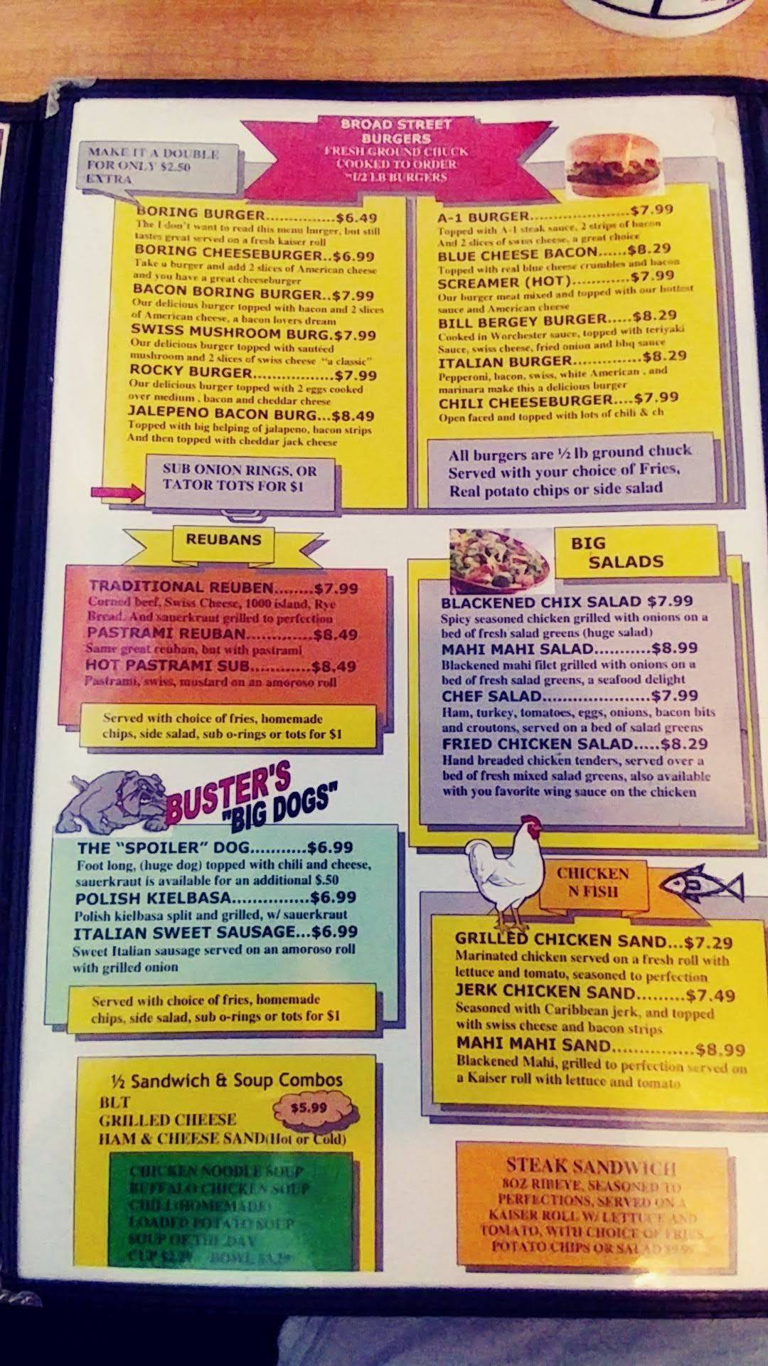 Menu at Philly Diner restaurant, DeLand