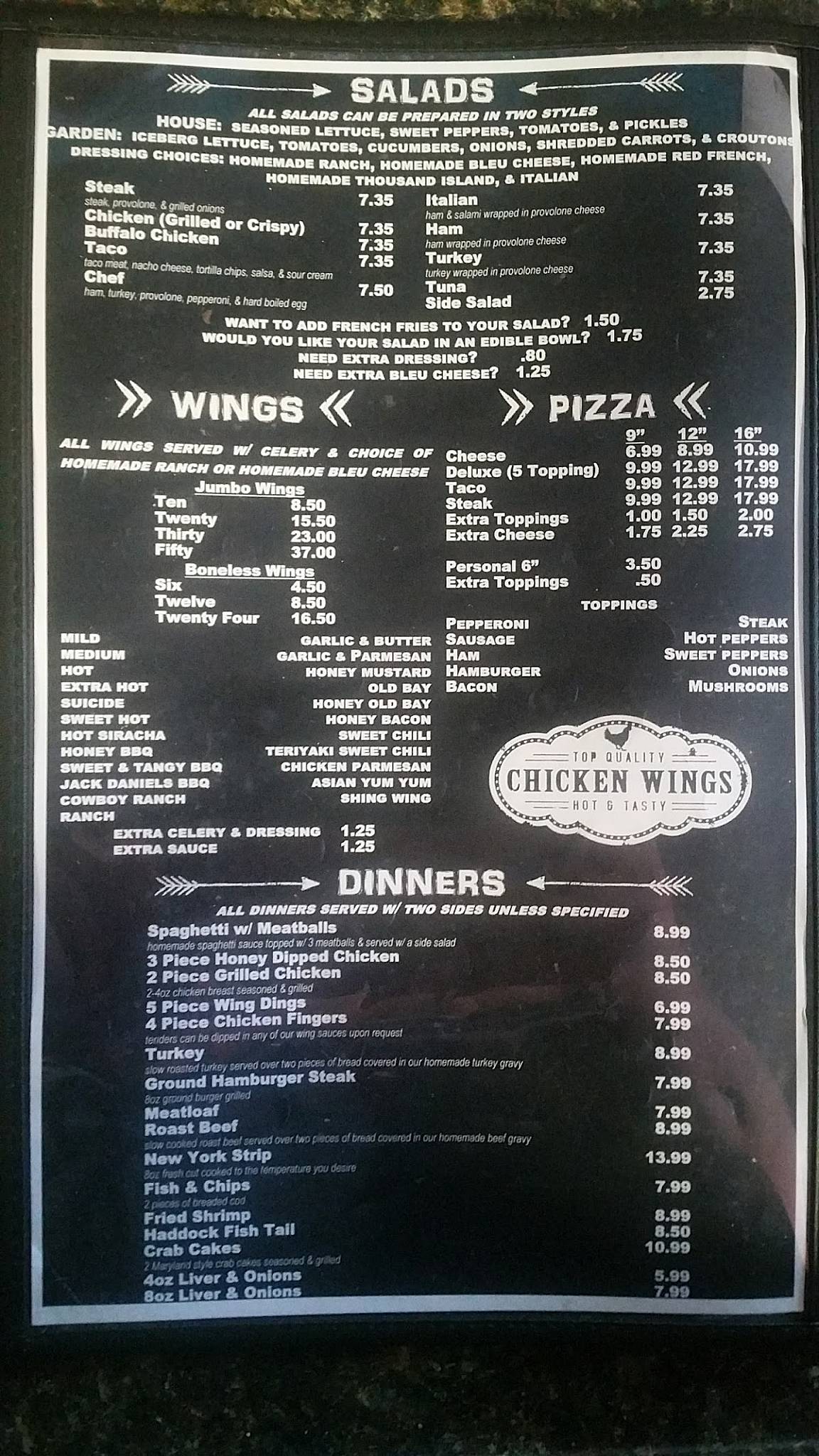 Menu at Port West Restaurant, Westernport