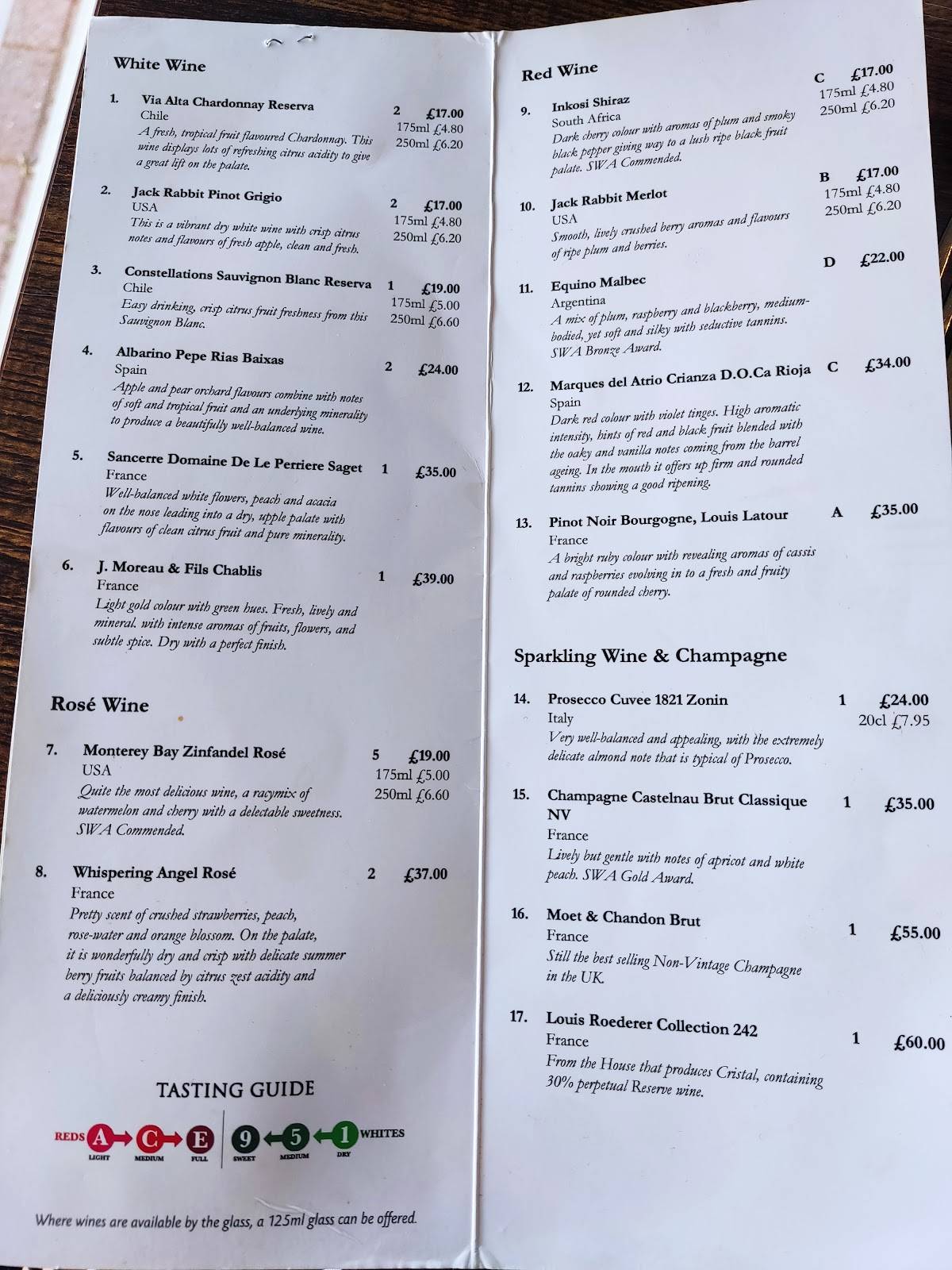 Menu at Portals Place restaurant, Hartlepool, Neptune House
