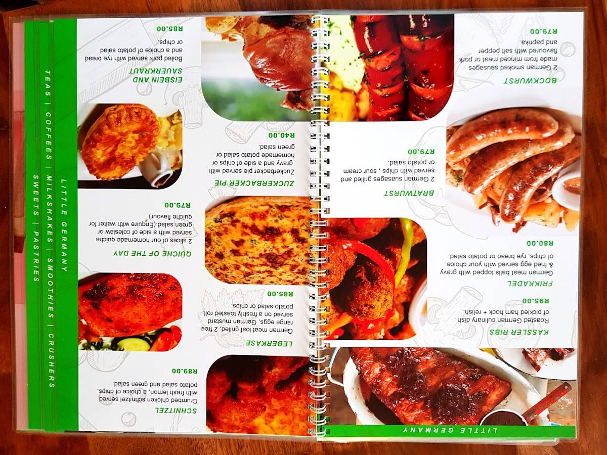 Menu at Der Zucker Backer cafe, Pretoria, Menlyn Retail Park Corner ...