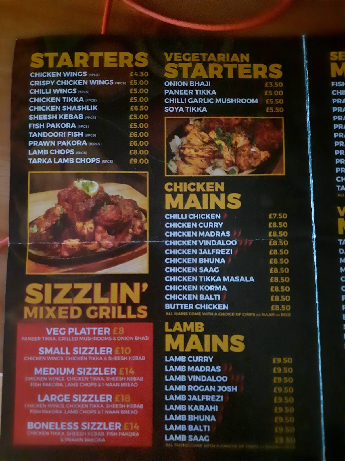 Menu at Desi Yew Tree pub & bar, Wolverhampton