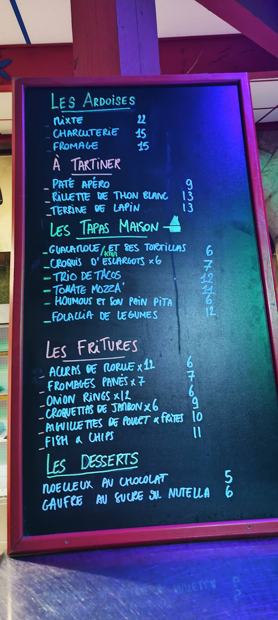Menu au Le Clos pub et bar, Reims