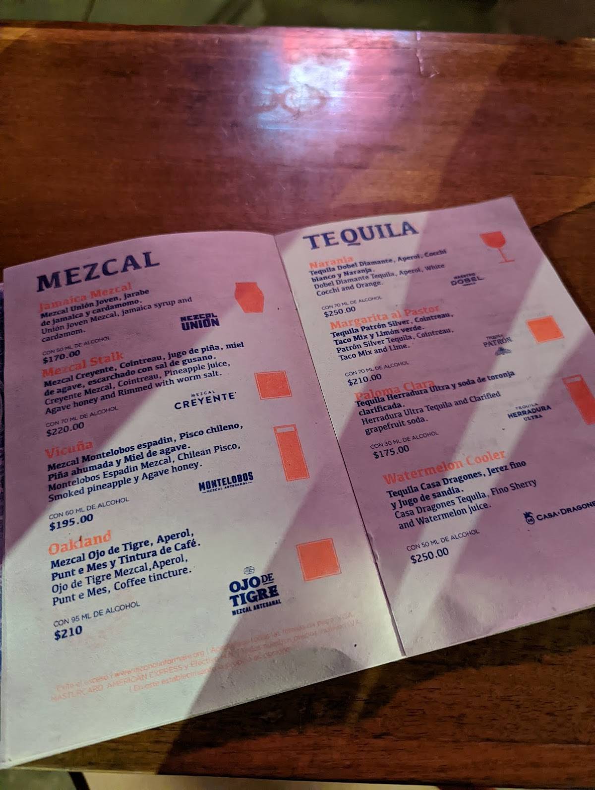 Menu at Licorería Limantour pub & bar, Ciudad López Mateos, Av. Álvaro ...
