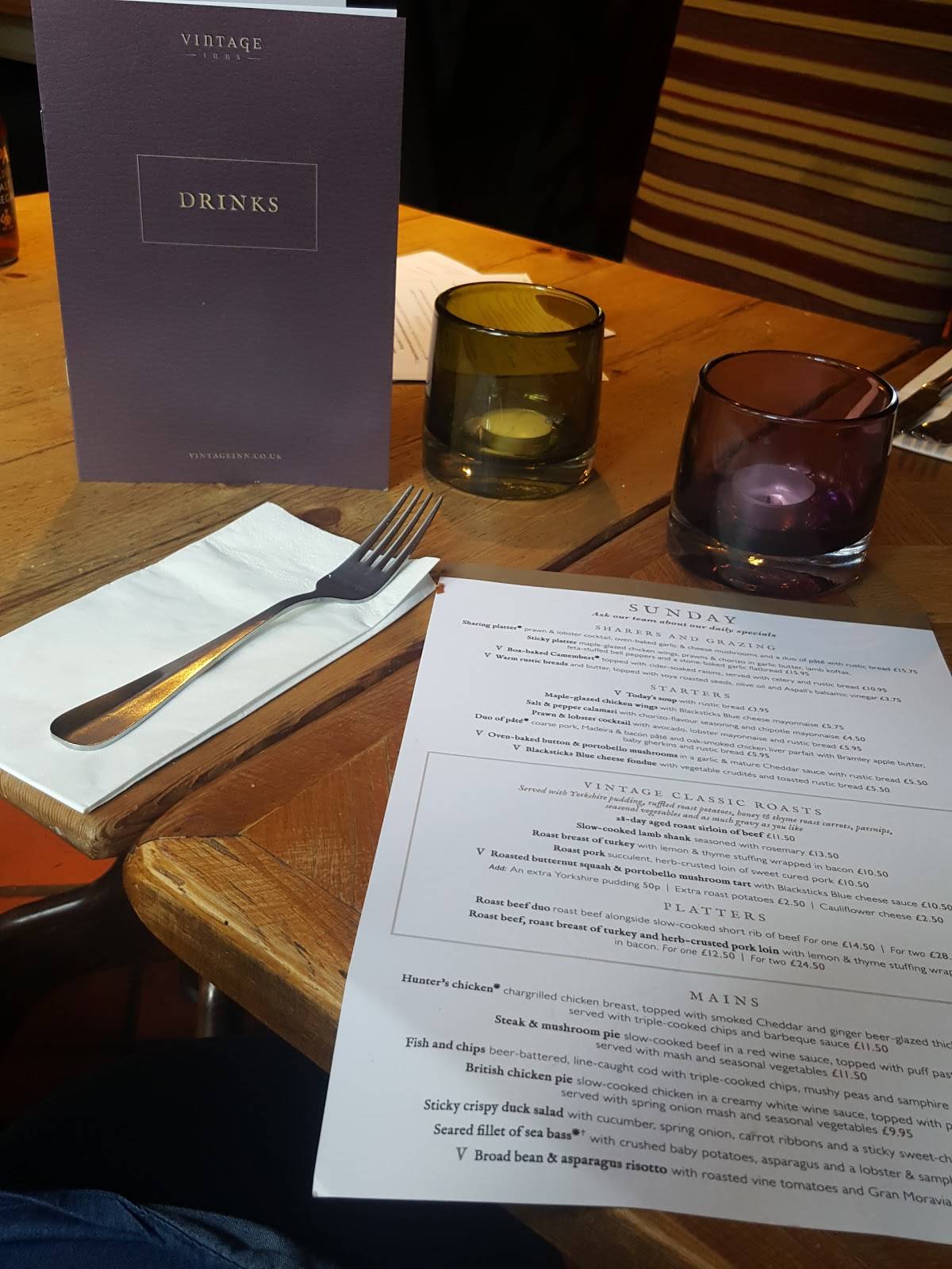 Menu at The Fox House pub & bar, Sheffield, Longshaw House
