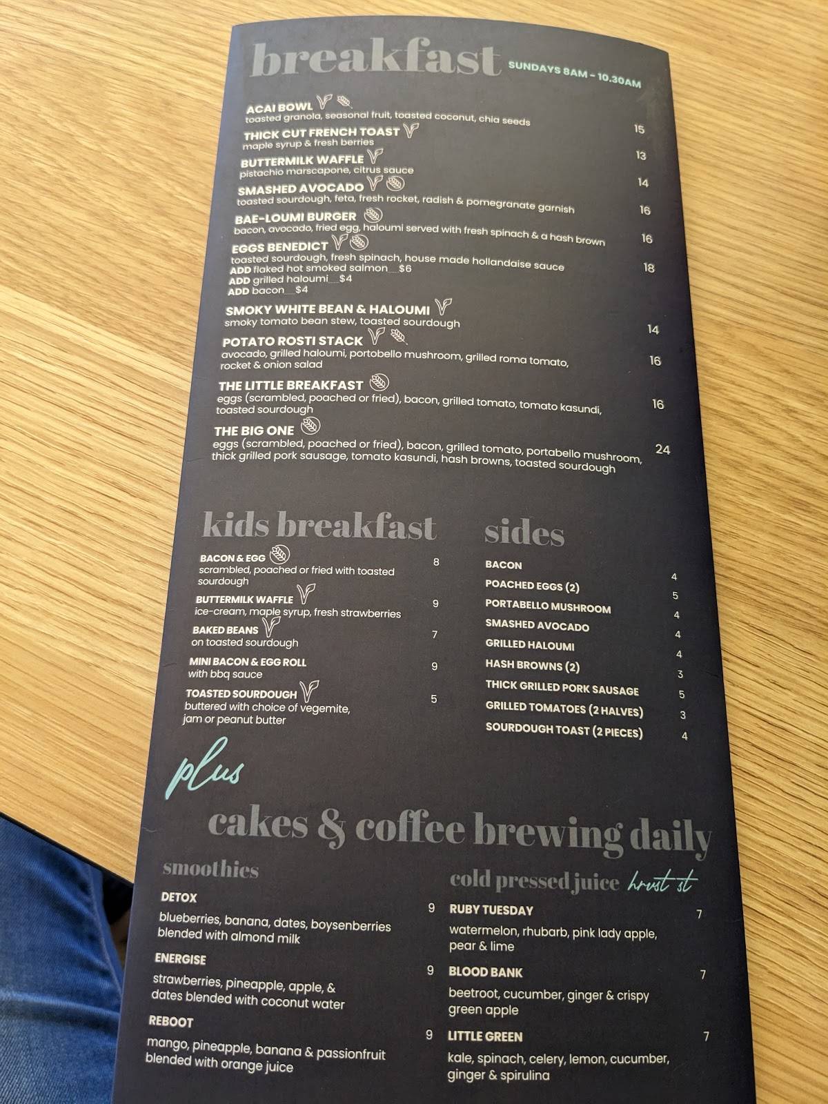 Menu at The Full Moon Hotel pub & bar, Sandgate