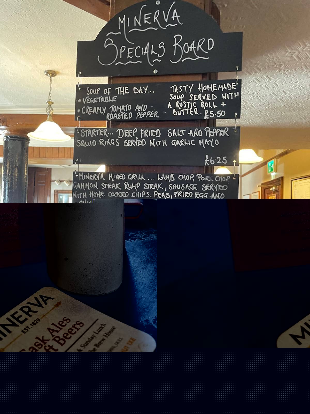 Menu at The Minerva pub & bar, Hull
