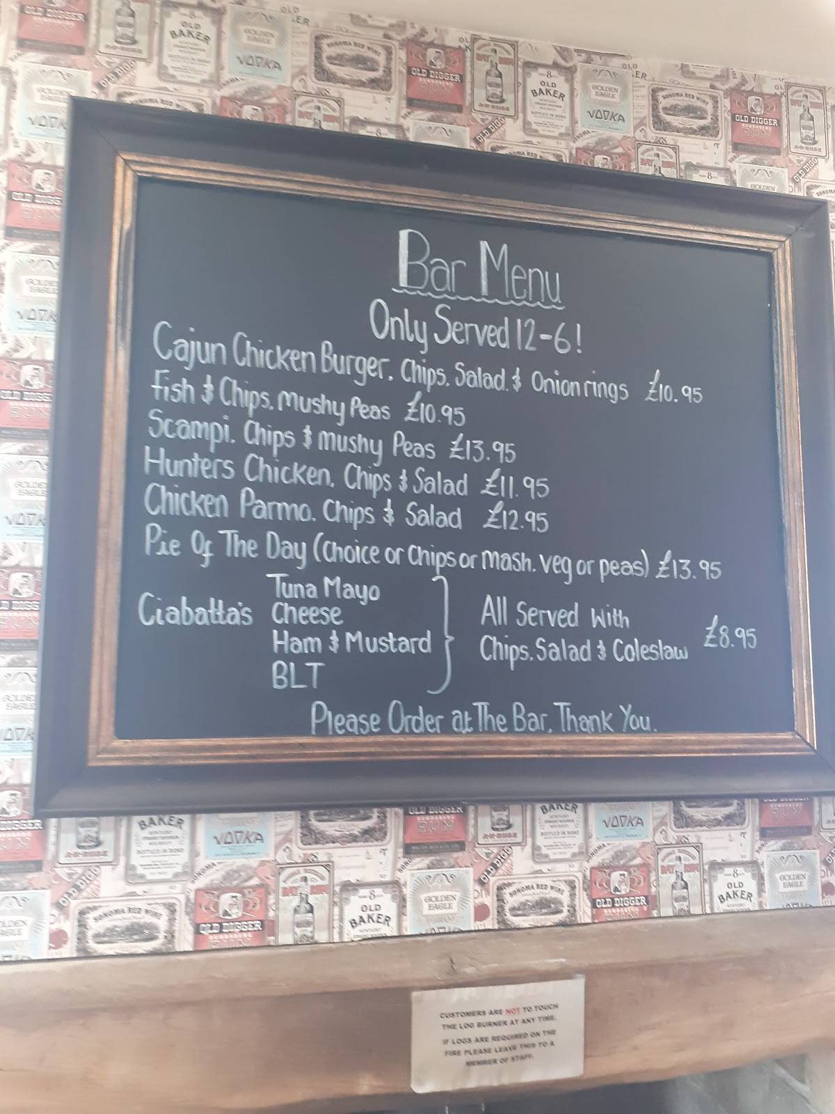 Menu at The Tiger Inn pub & bar, Loftus, Whitby Rd