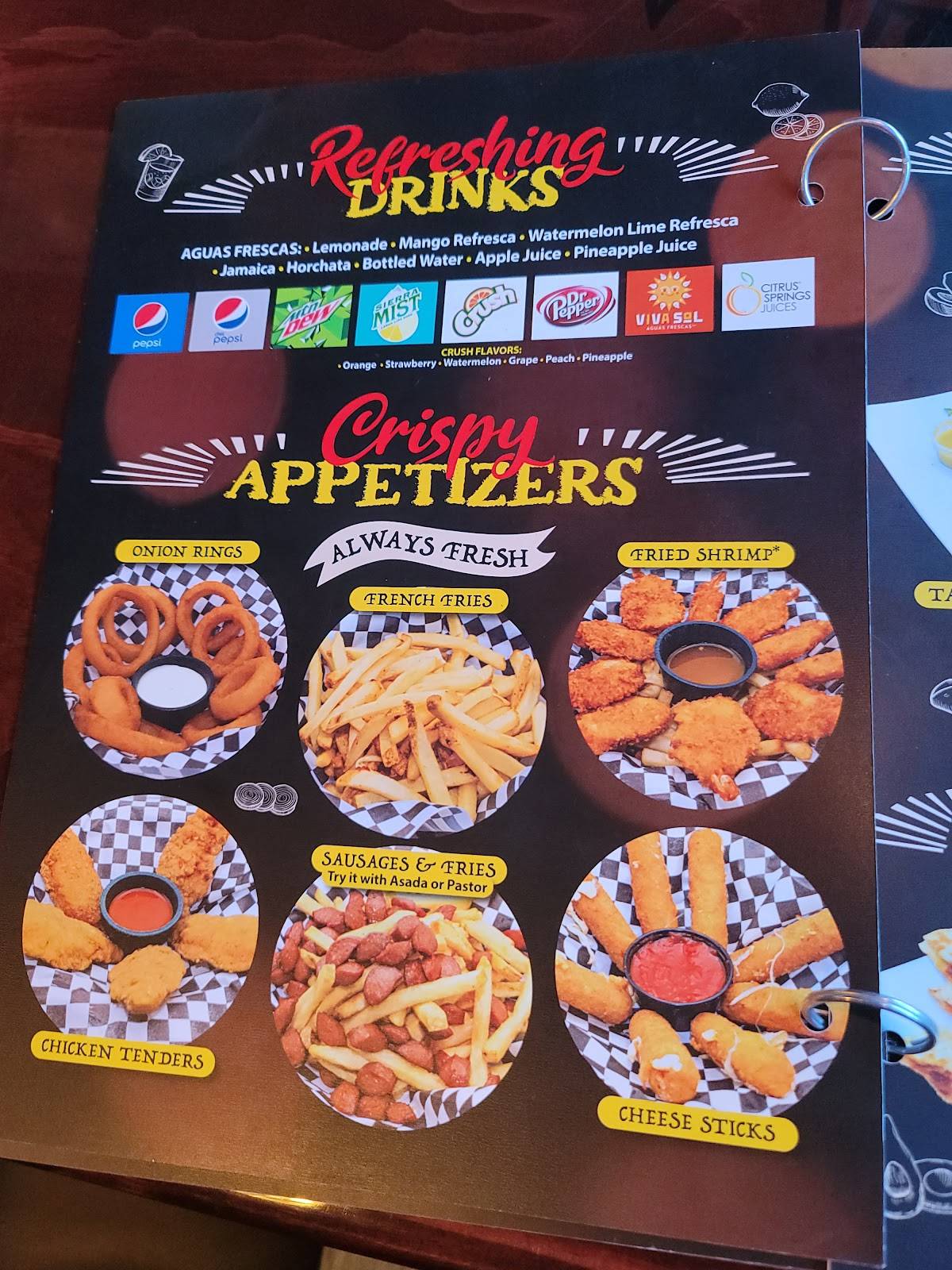 Menu at Wings & Burgers Prime pub & bar, Denver