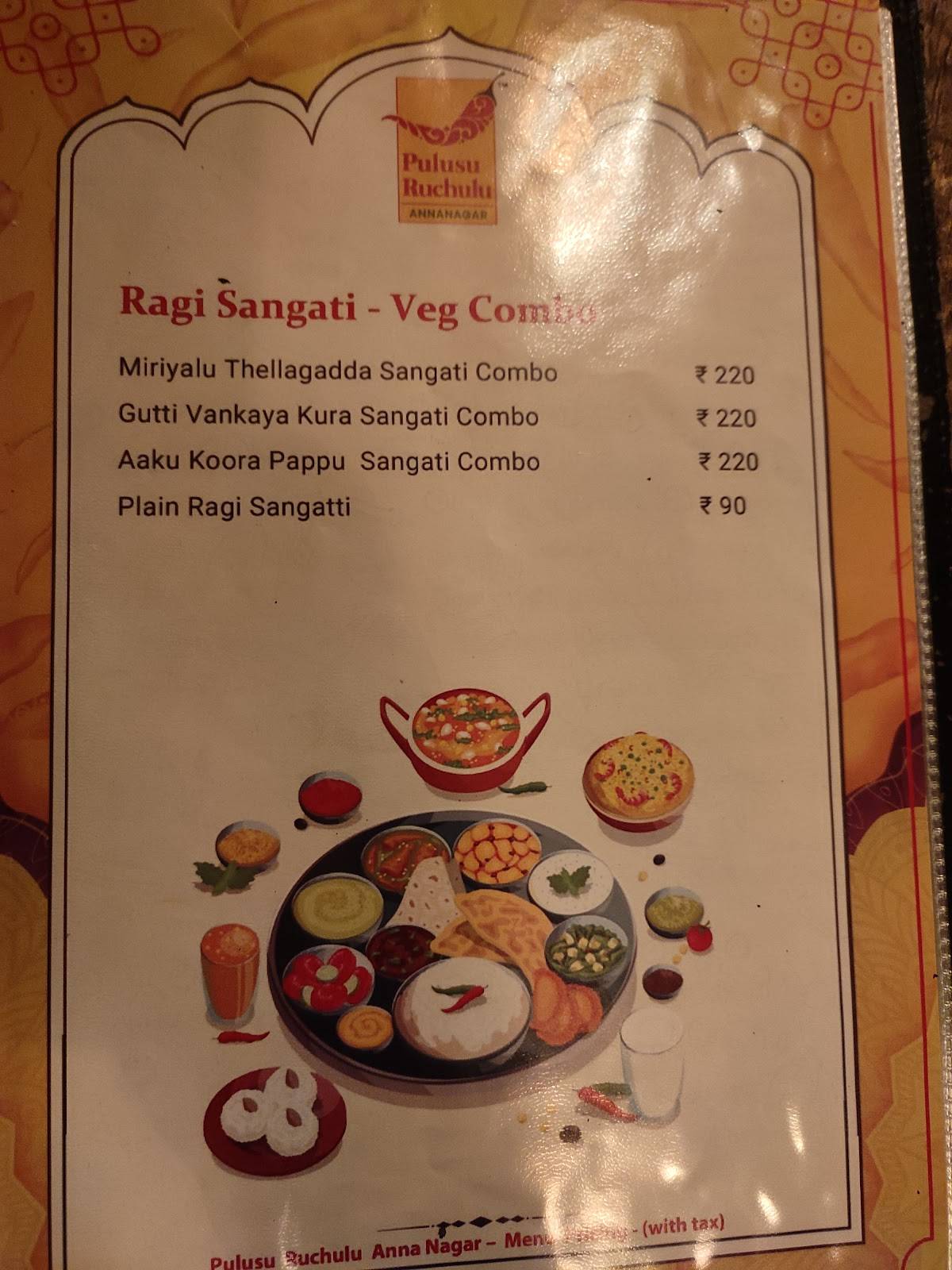 Menu at Pulusu Ruchulu - Anna Nagar East, Chennai, 7