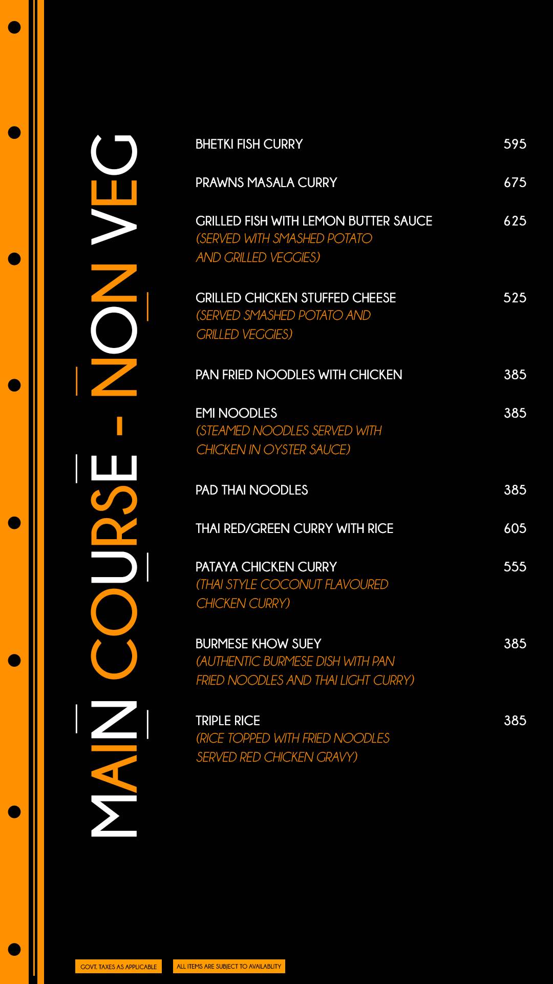 Menu at Andromeda Rooftop & Lounge Bar, Pune