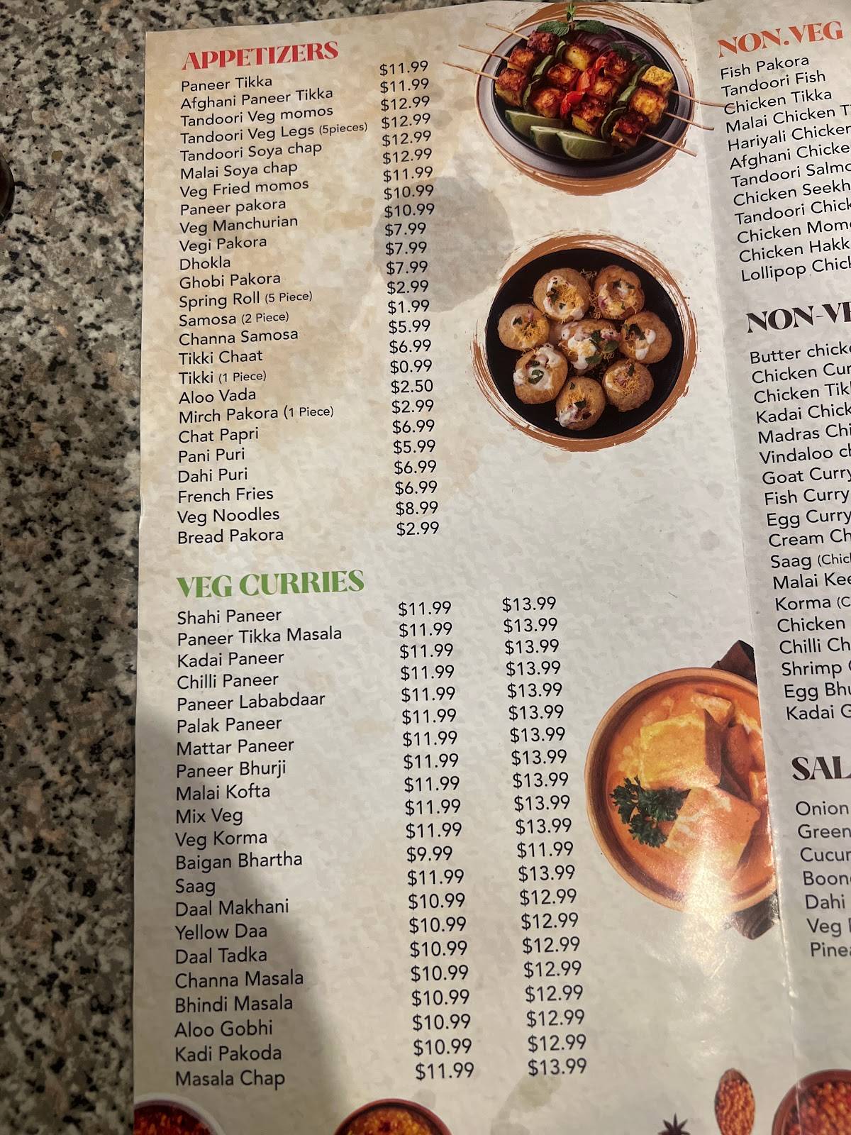 Menu at Pure Punjabi Sweets And Restaurant, Mississauga