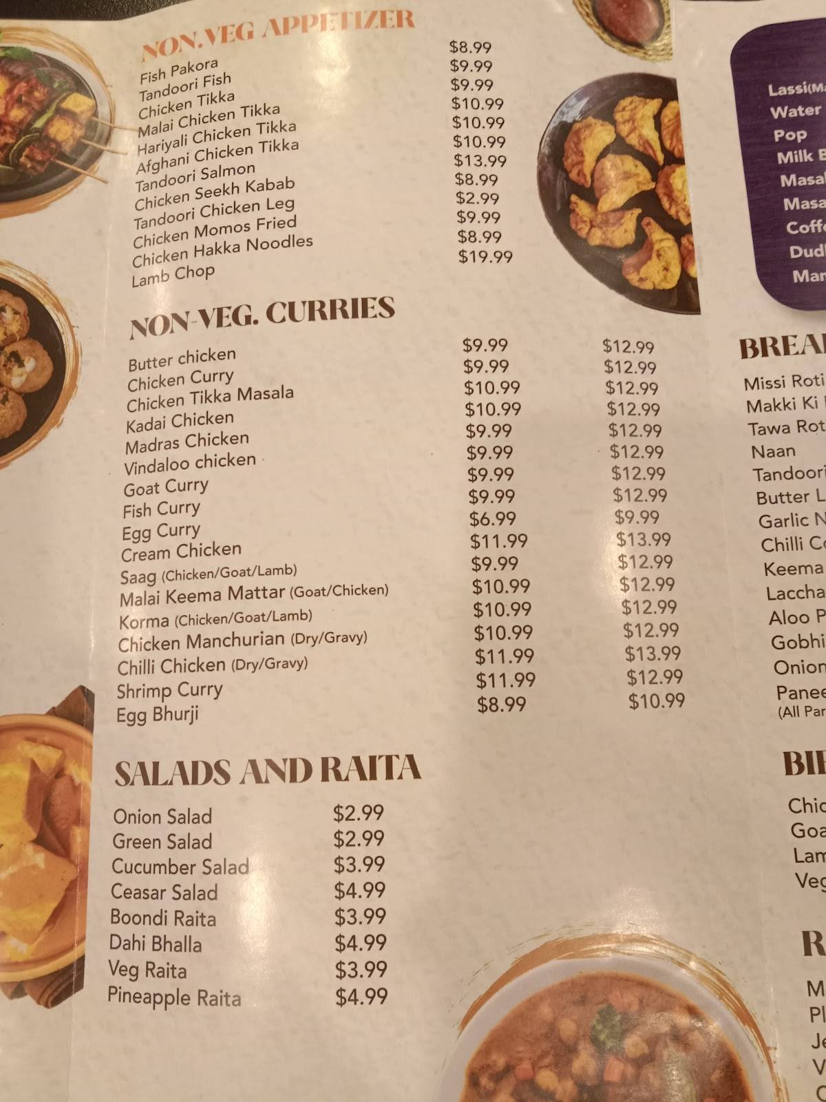 Menu at Pure Punjabi Sweets And Restaurant, Mississauga