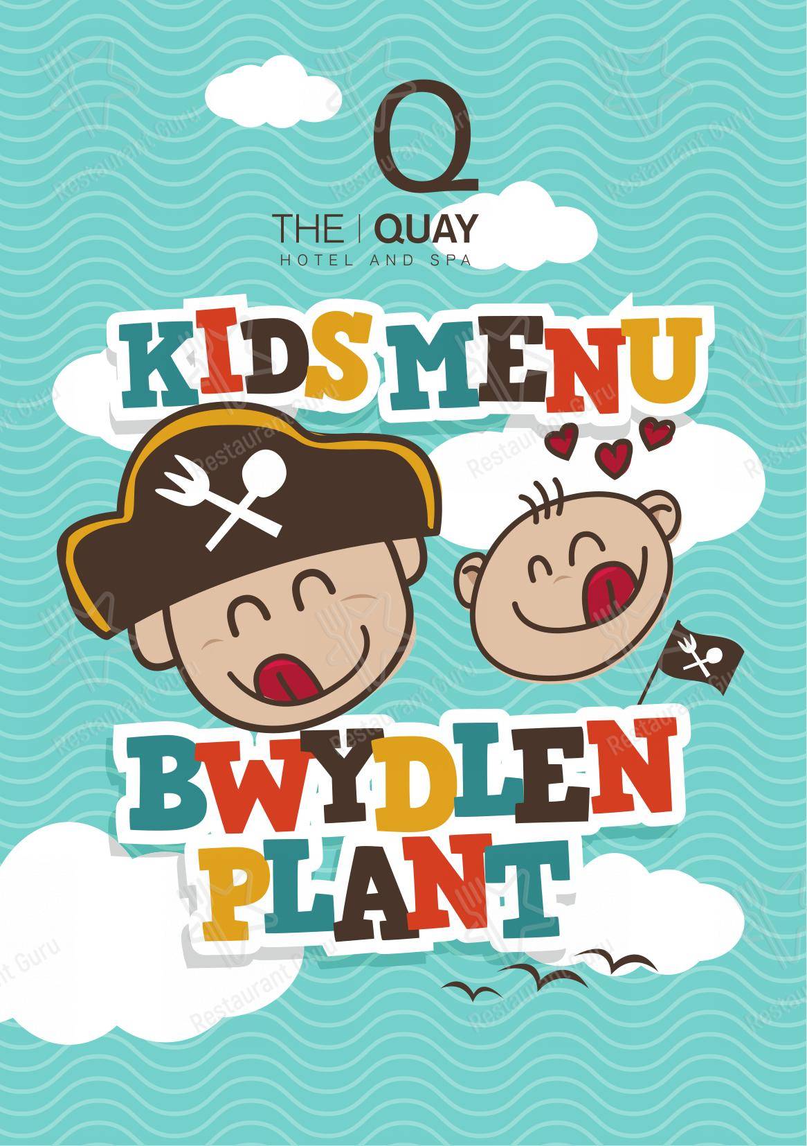 Menu at Quay Hotel & Spa restaurant, Conwy