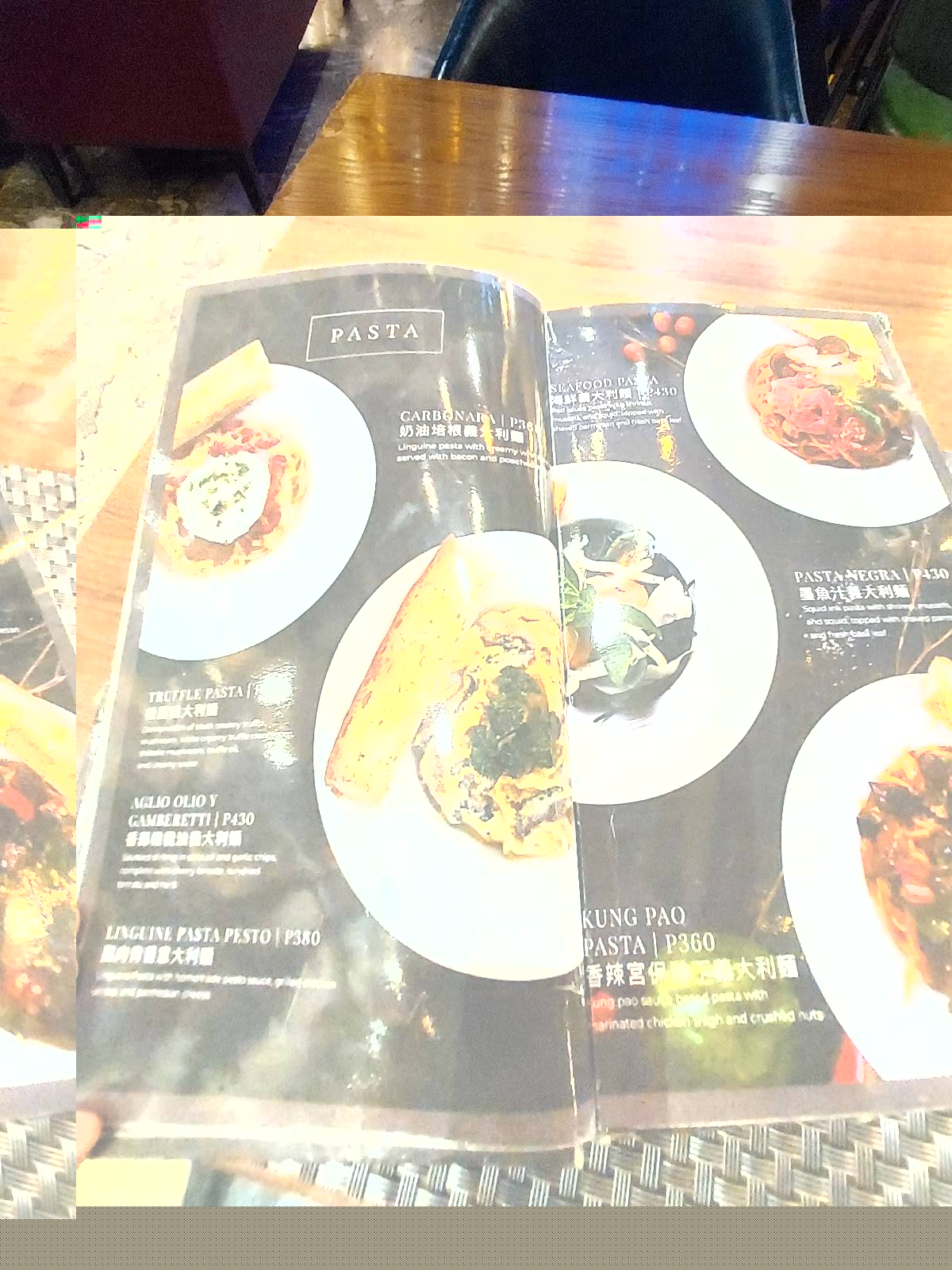 Menu at 1919 Grand Cafe, Manila
