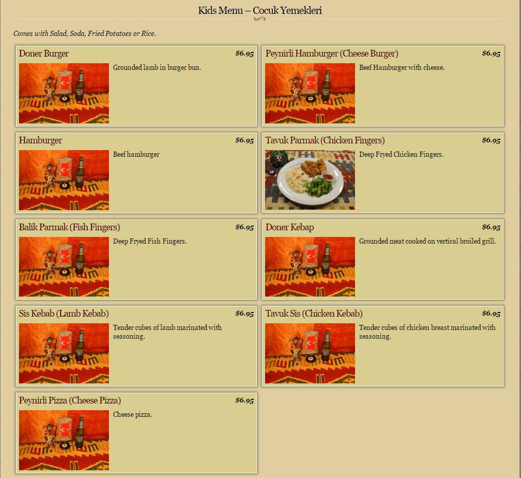 Menu at Anatolian Table restaurant, Rocklin, Lonetree Blvd #400
