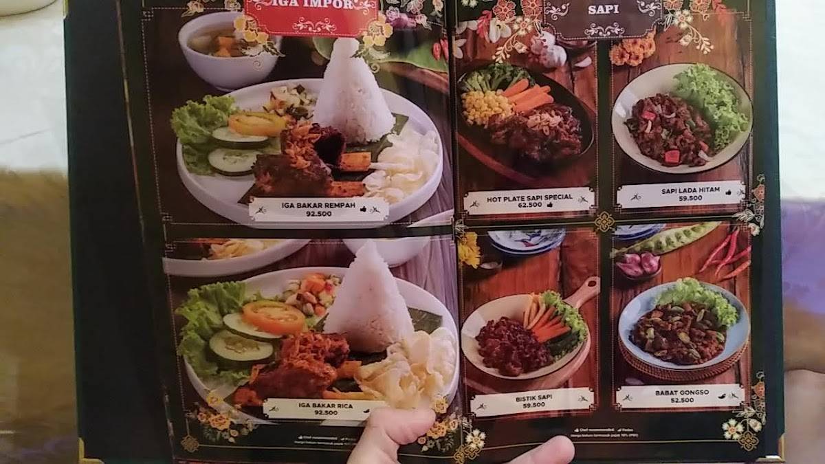 Menu at Aroem Restaurant & Ballroom, Semarang