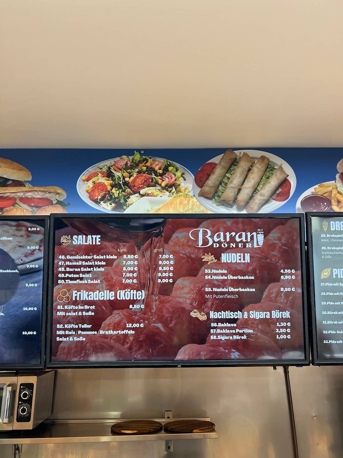 Speisekarte von Baran Döner Würzburg, Würzburg, Theaterstraße 4b