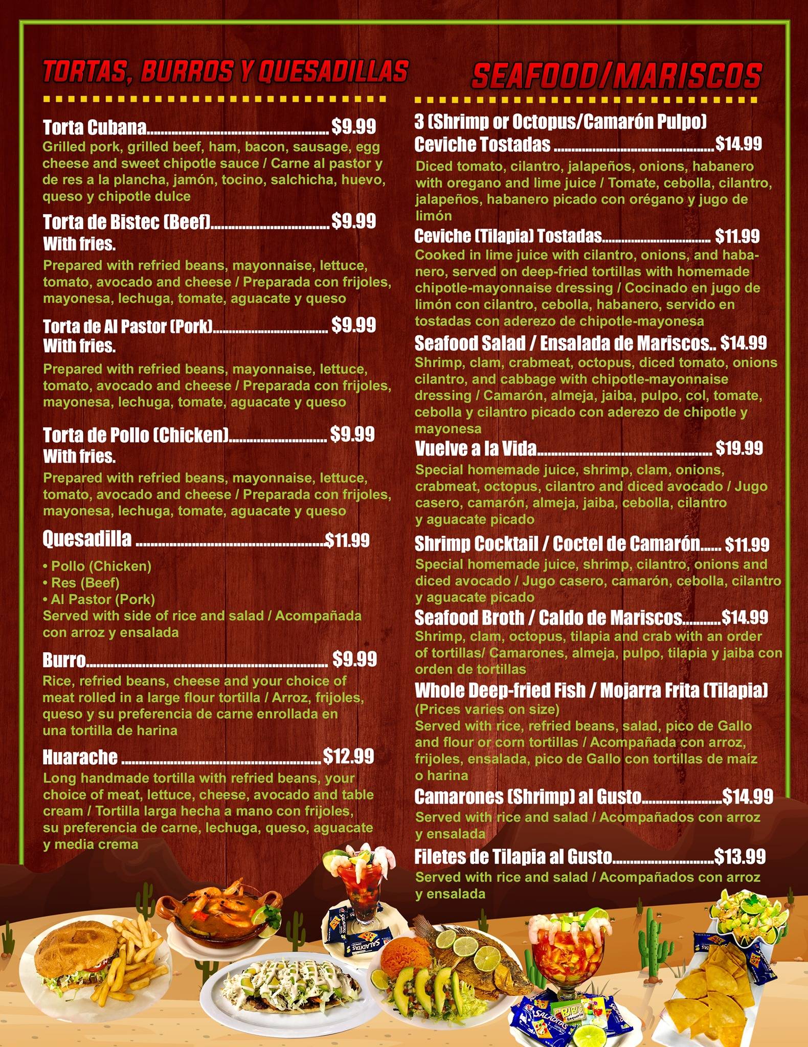 Menu at Bibi's Restaurant, Milford