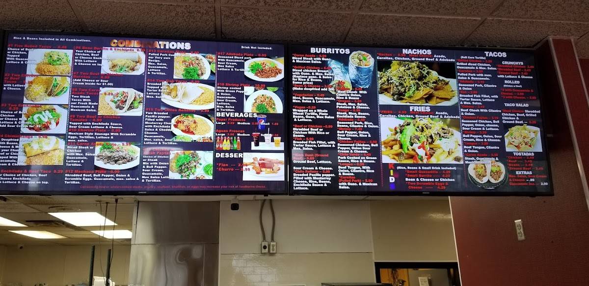 Menu at Don Chilitos Mexican Grill restaurant, Aloha