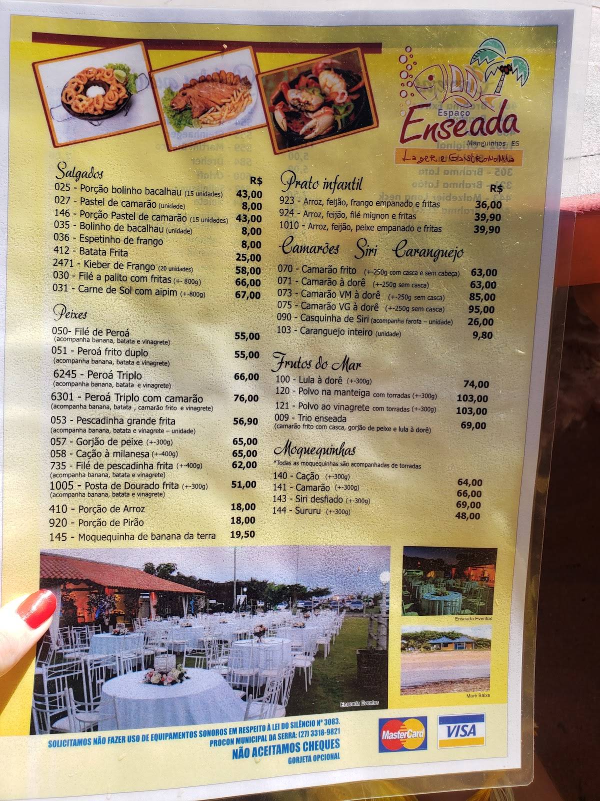Menu em Espaço Enseada - Lazer e Gastronomia restaurante, Serra ...