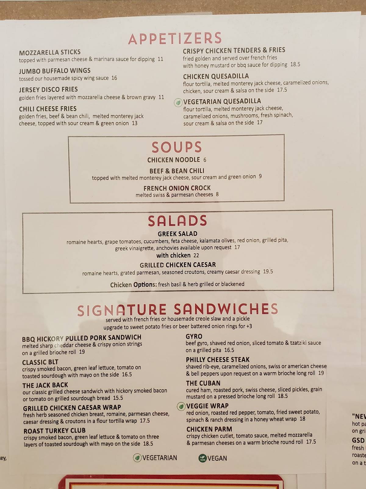 Menu at Garden State Diner restaurant, Newark, Terminal C Gate 109