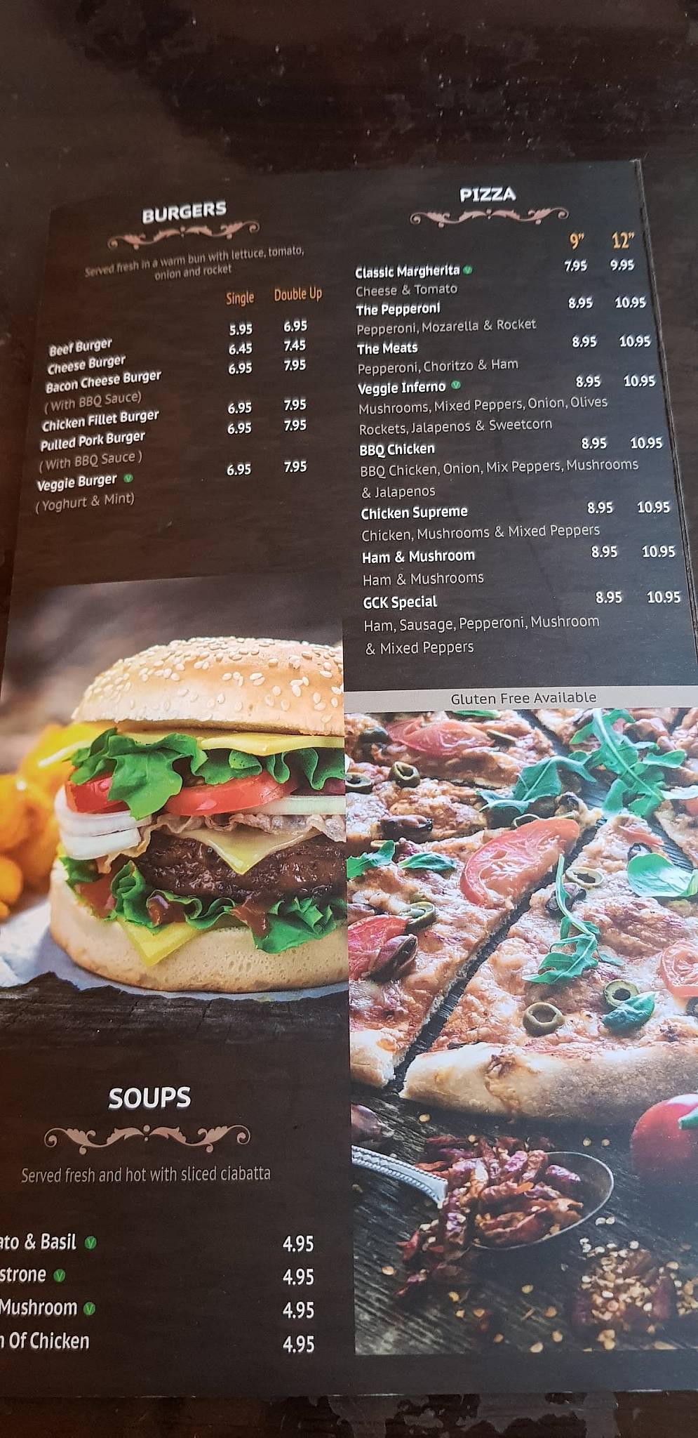 Menu at Grand Central Kitchen restaurant, Birmingham