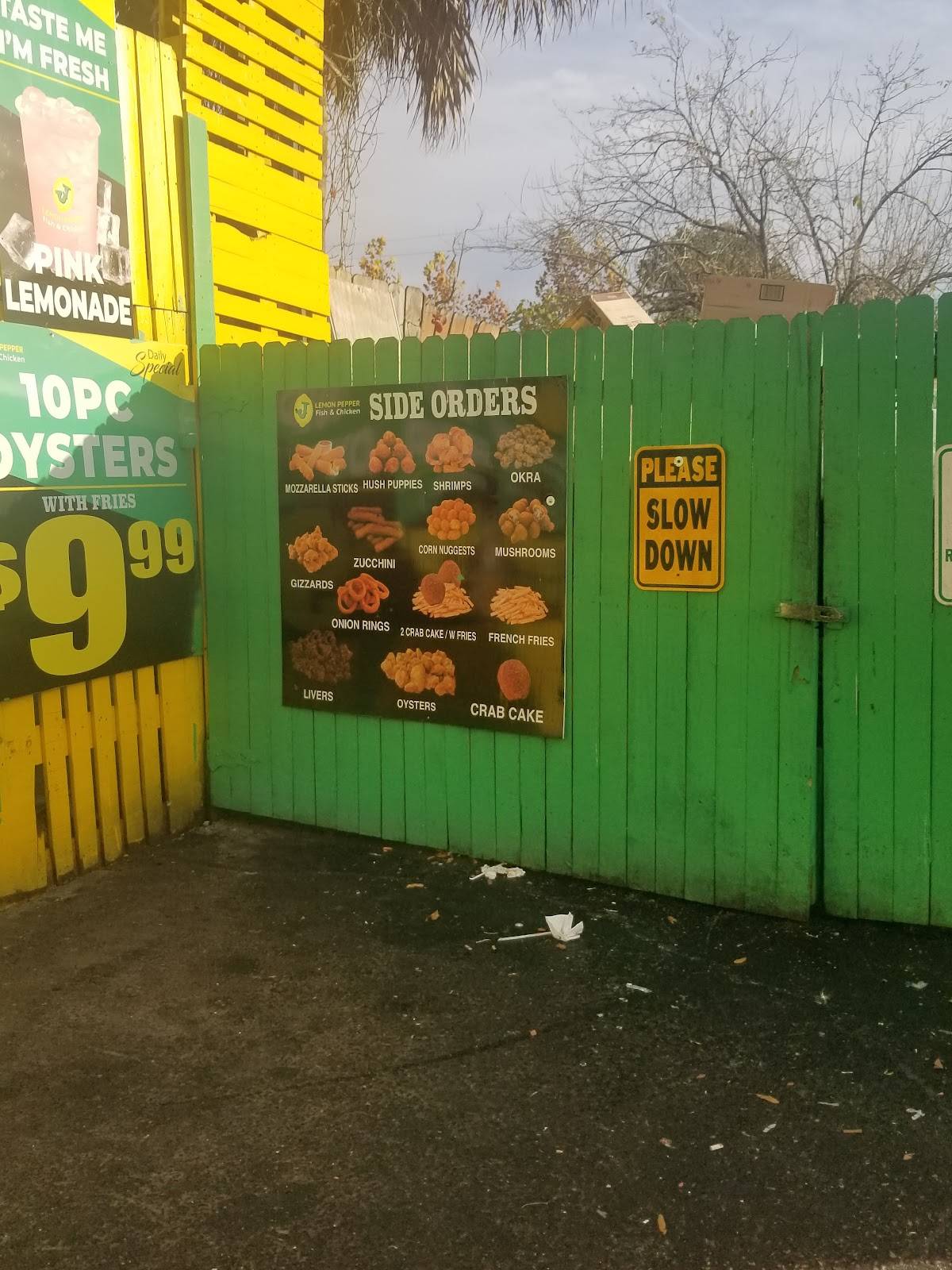 Menu at J LEMON PEPPER. Fish & Chicken restaurant, Jacksonville