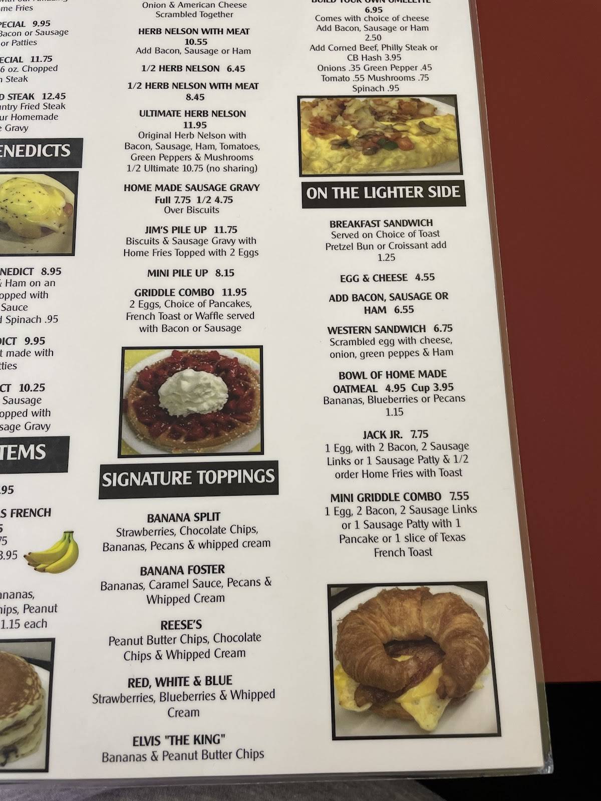 Menu at Jim's Open Kitchen Too restaurant, Streetsboro