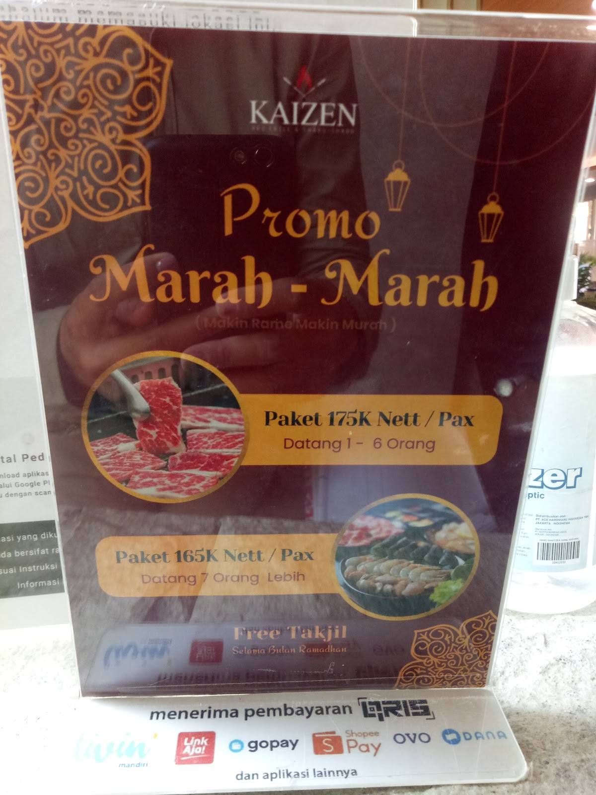 Menu at Kaizen All You Can Eat BBQ Grill & Shabu - Shabu, Surabaya