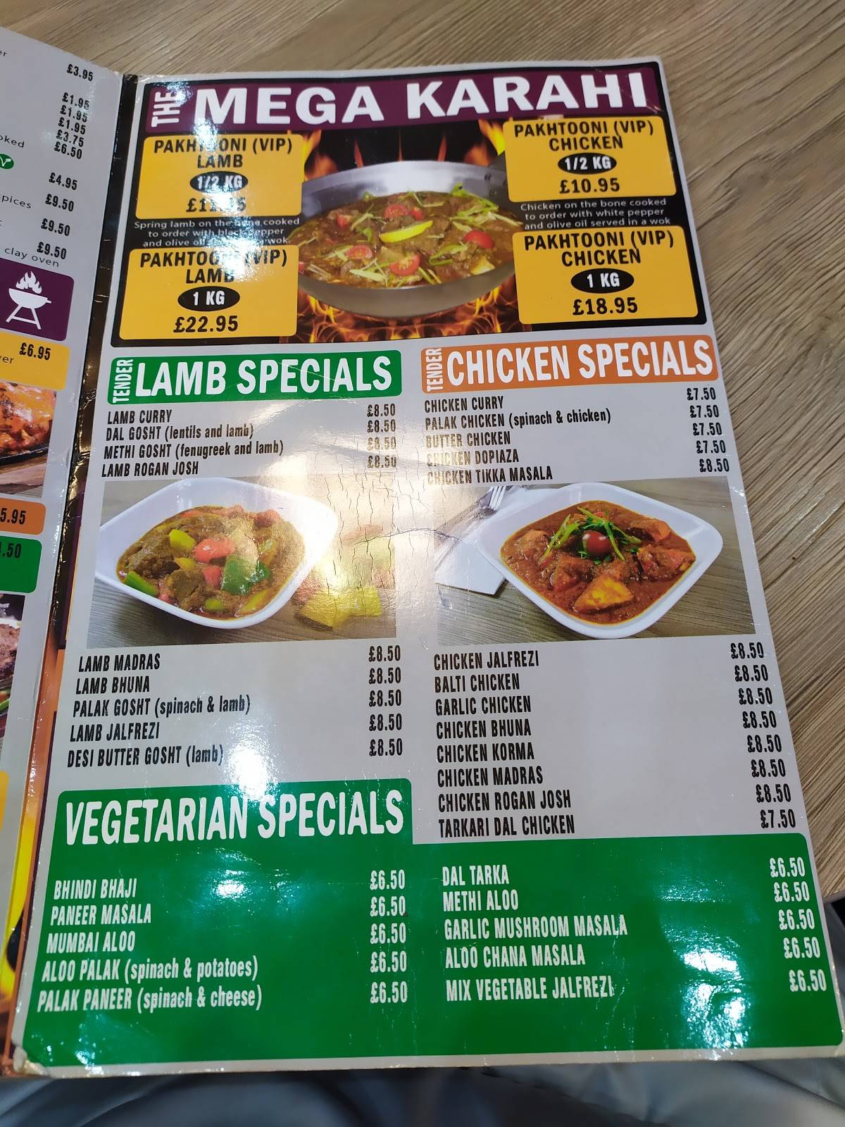 Menu at Kebabish Original Blackburn restaurant, Blackburn