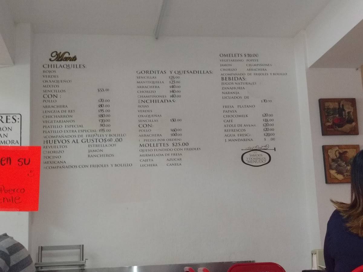 Carta del restaurante LOS CHILAQUILES DE LA GÜERA, Zapopan
