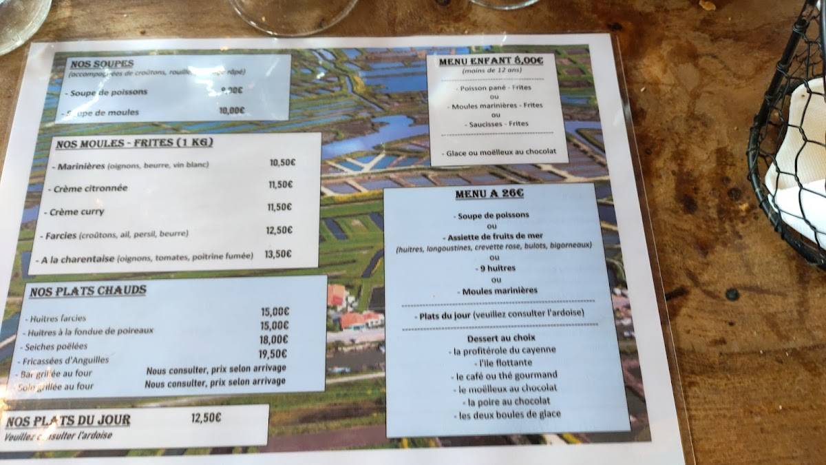 Menu au Le Cayenne Marennes restaurant, Marennes, 19 Rue des Martyrs