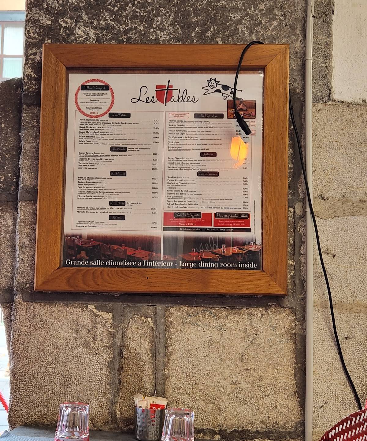 Menu au Les Tables restaurant, Annecy