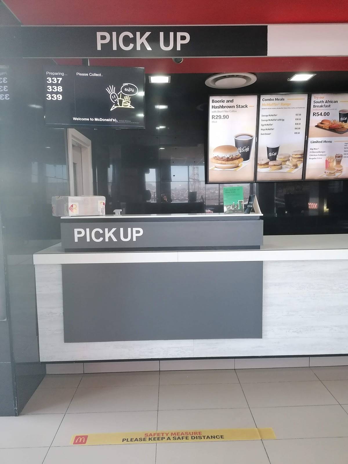 Speisekarte von McDonald's Tembisa Drive-Thru restaurant, Tembisa