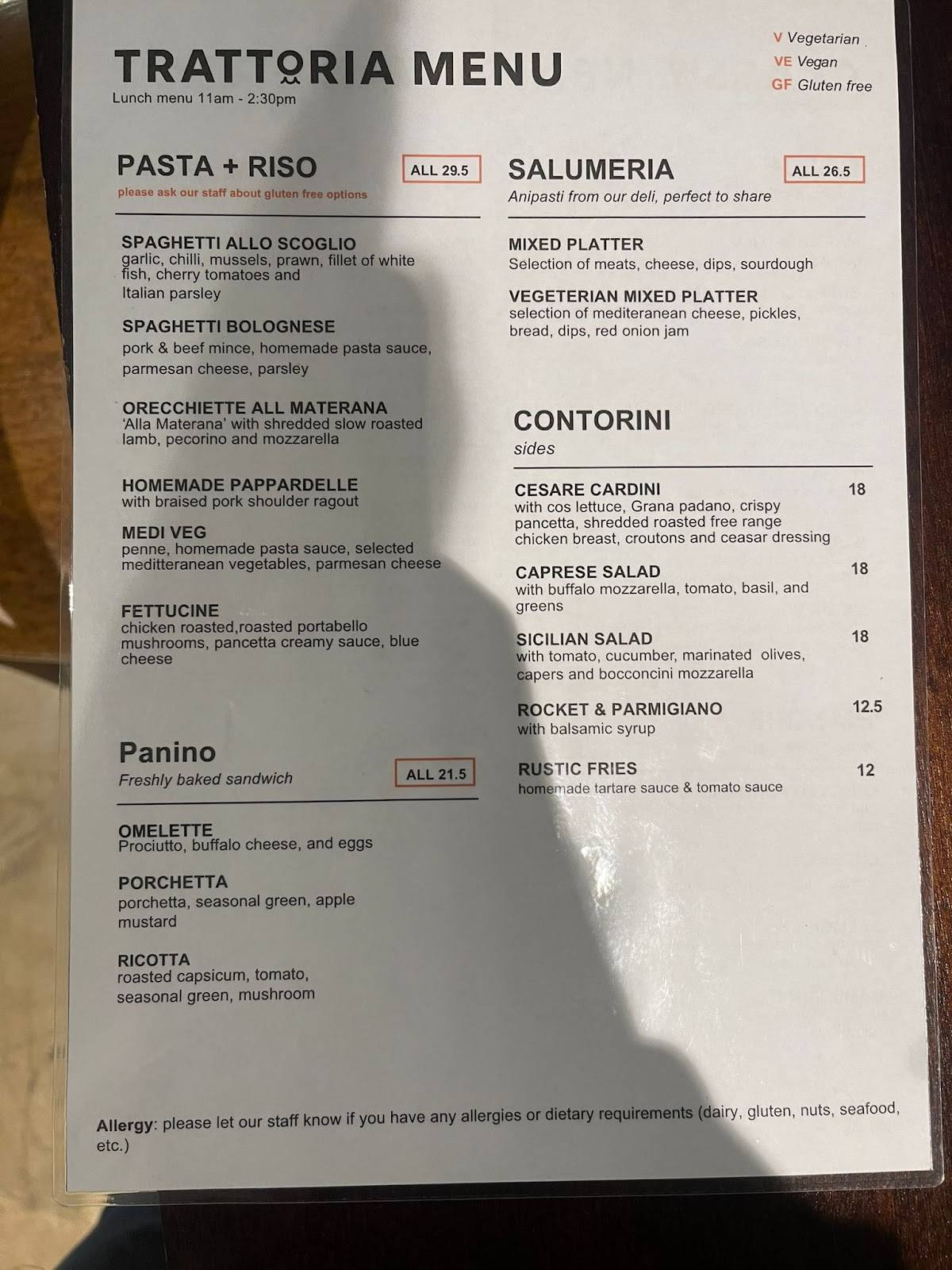 Menu at Mediterranean Foods Trattoria & Deli, Kapiti restaurant ...