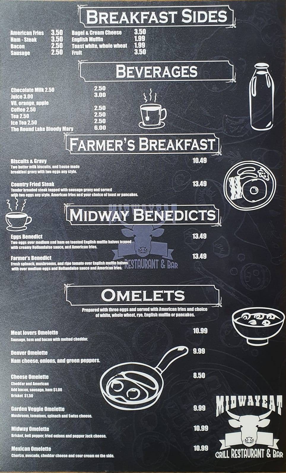 Menu at Midway Eat restaurant, Random Lake