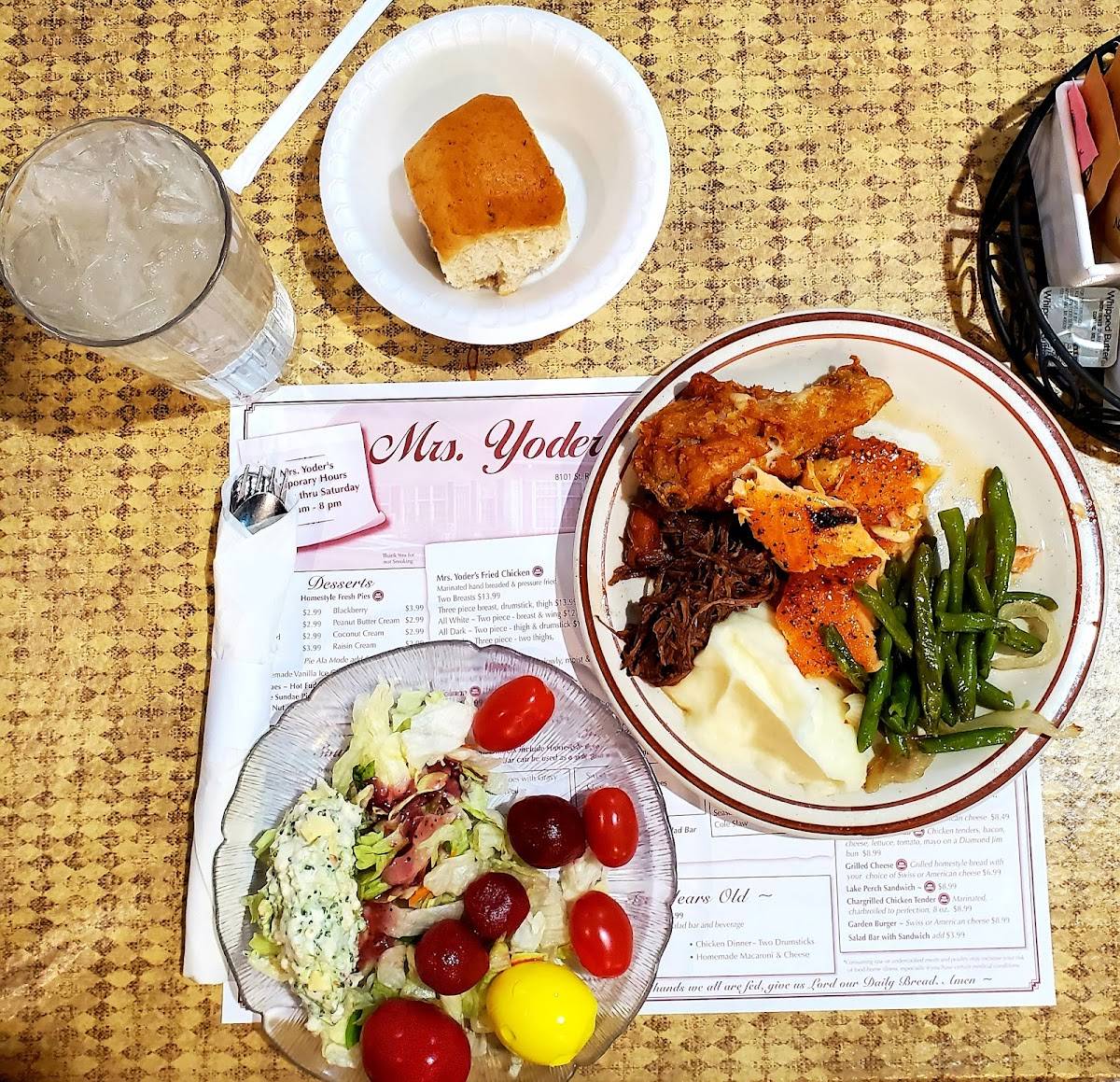 Menu at Mrs Yoders Kitchen restaurant, Mount Hope