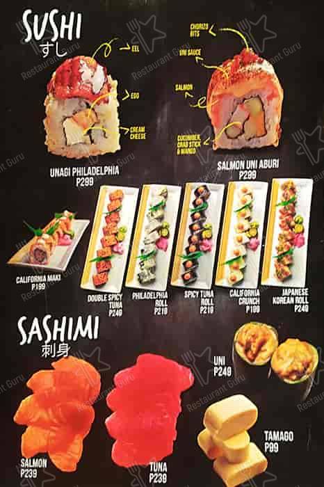 Menu at Octoboy restaurant, Quezon City, 186 Tomas Morato Avenue