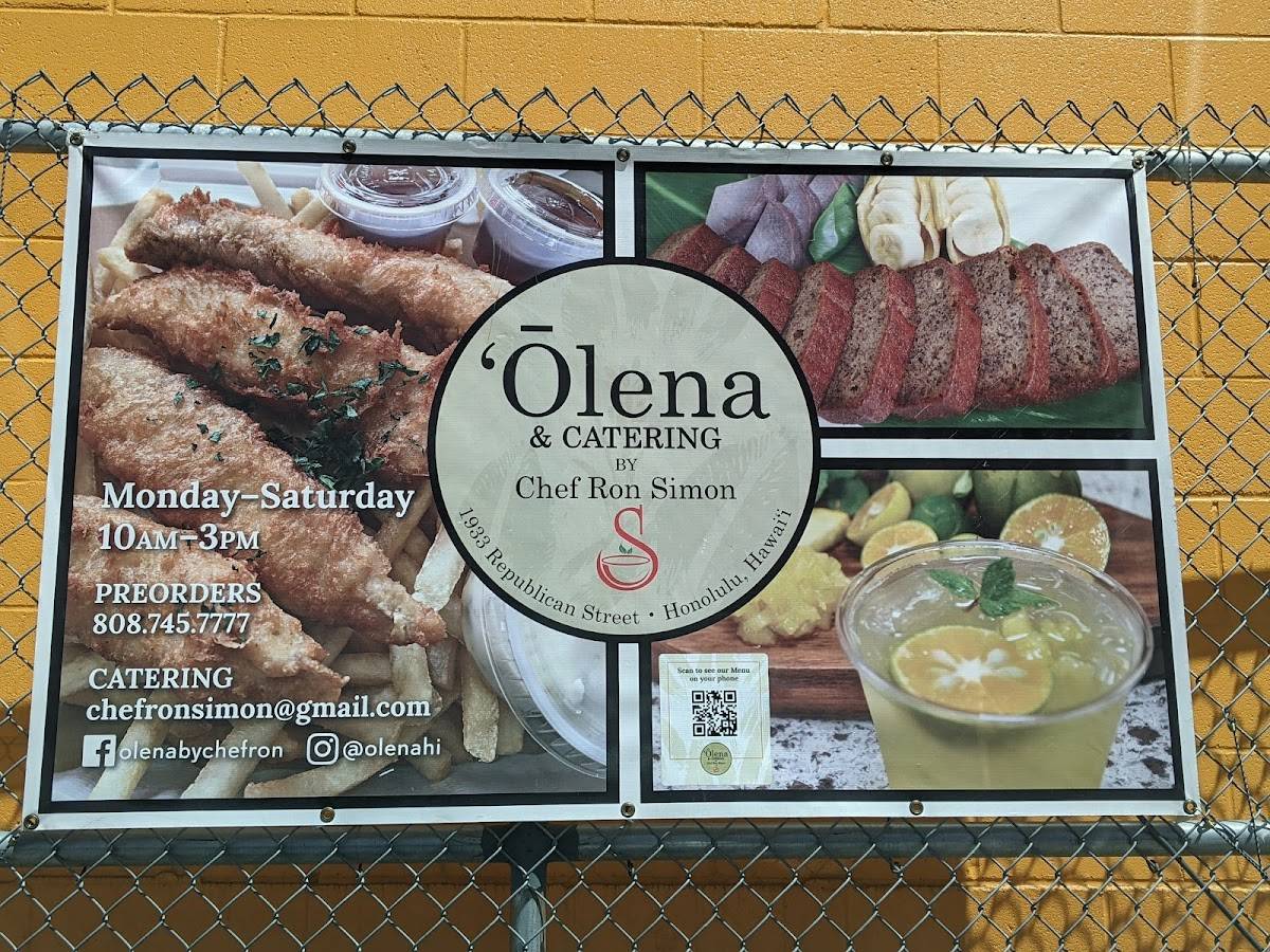 Menu at ‘Ōlena by Chef Ron Simon restaurant, Honolulu