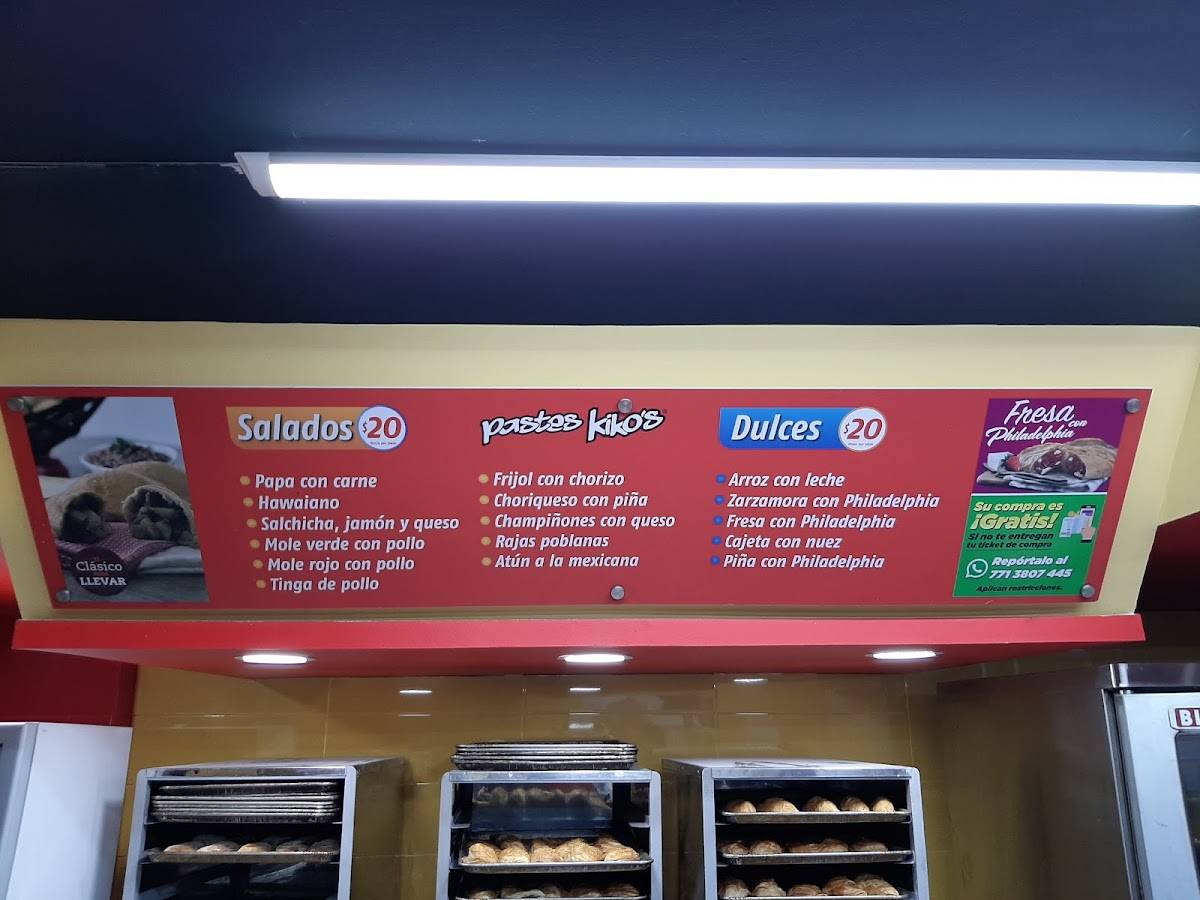 Carta del restaurante Pastes Kiko's, Monterrey